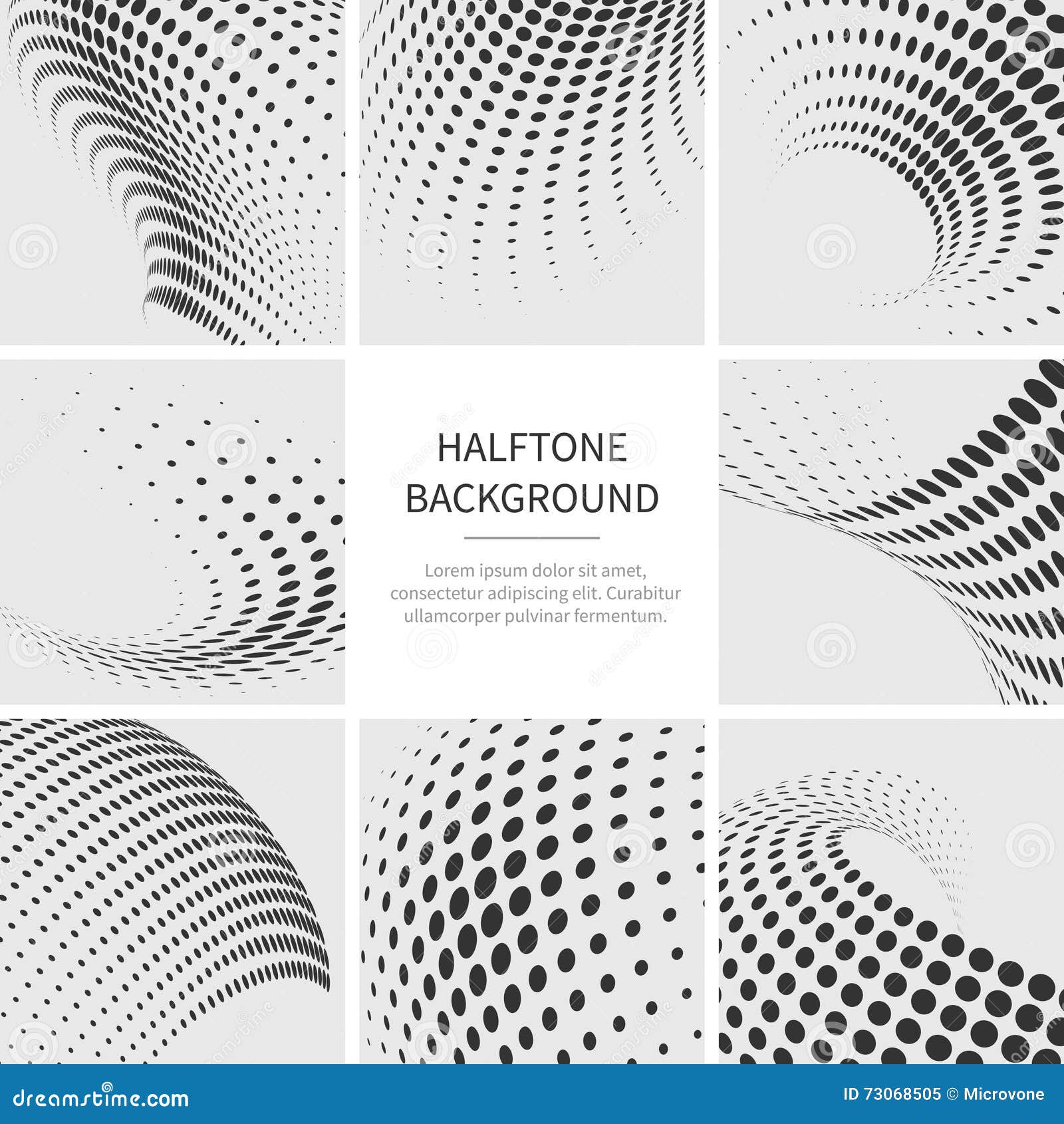 Grunge Halftone Dotted Abstract Vector Backgrounds Set Stock Vector ...