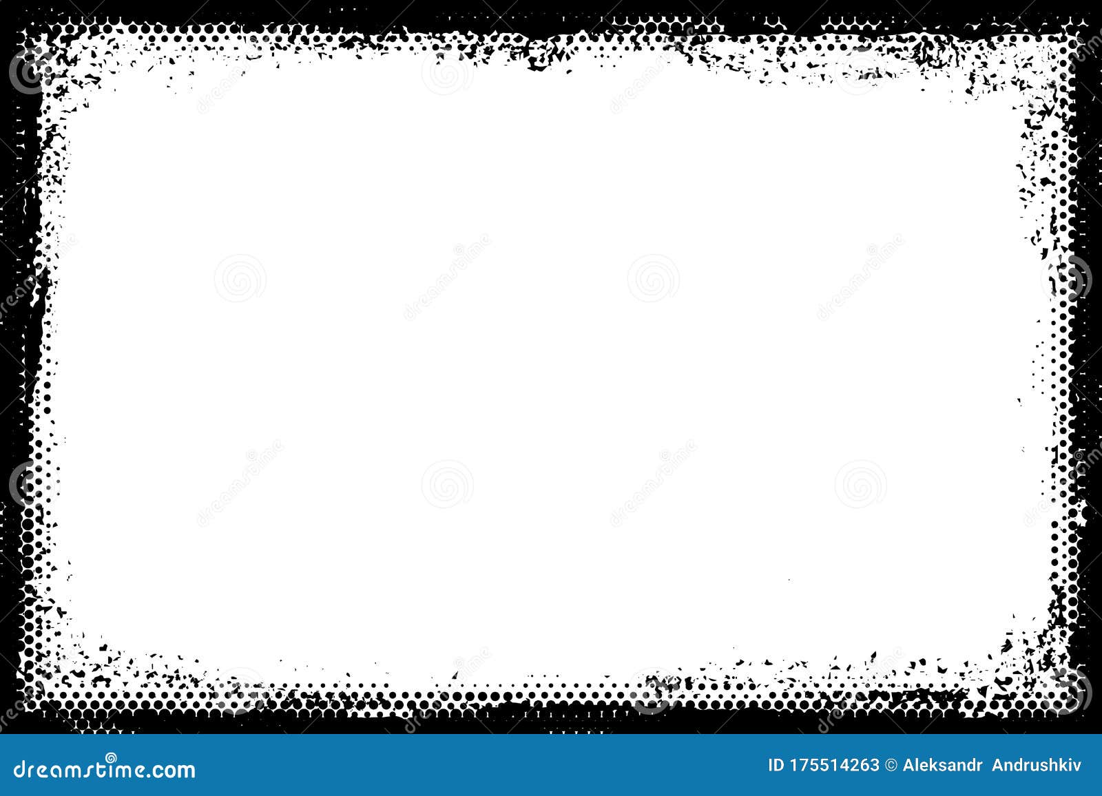 Halftone Frame. Comic Style Divider. Pop Art Faded Frame. Grunge ...