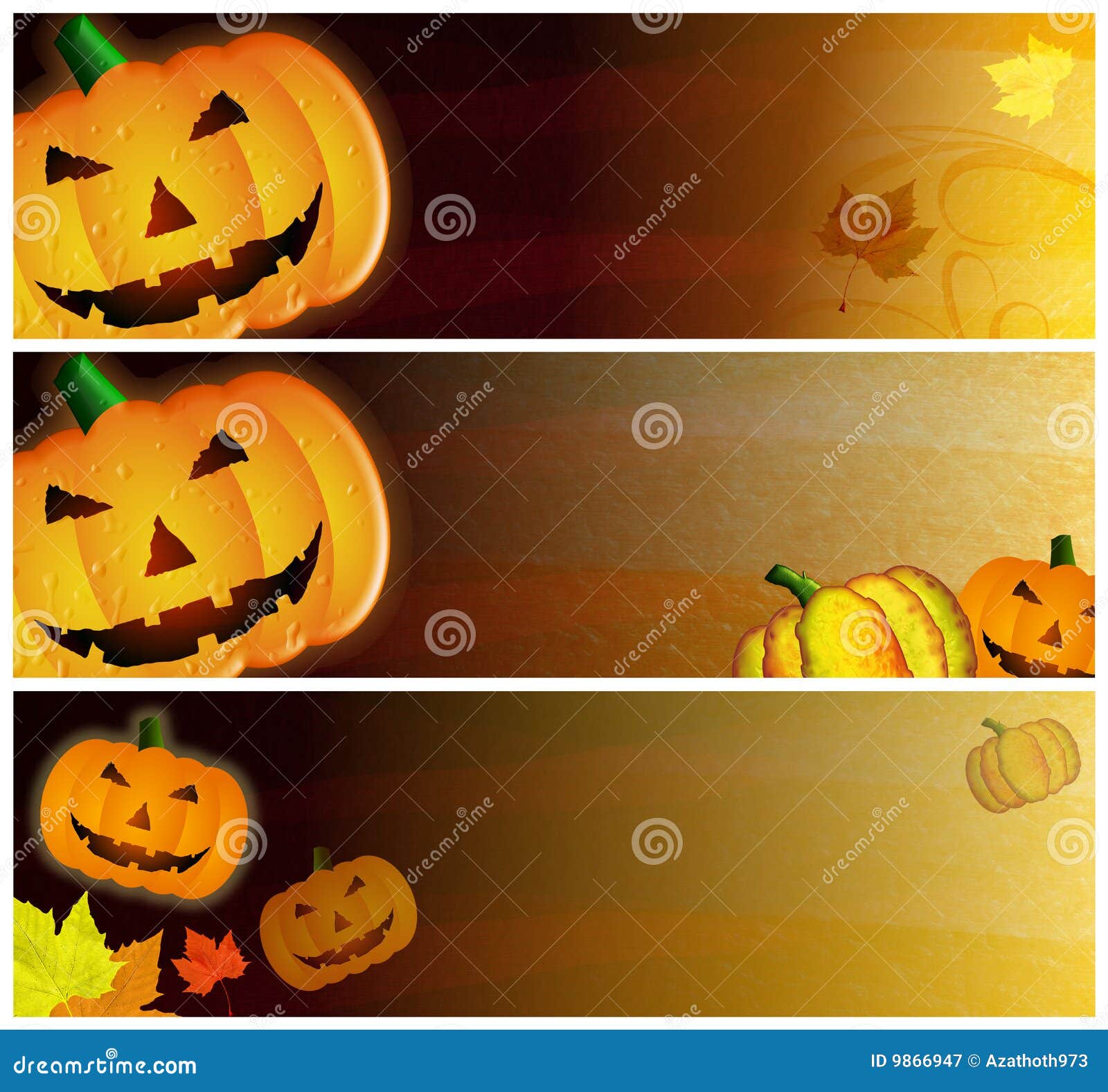Grunge Halloween Headers stock illustration. Illustration of autumn ...
