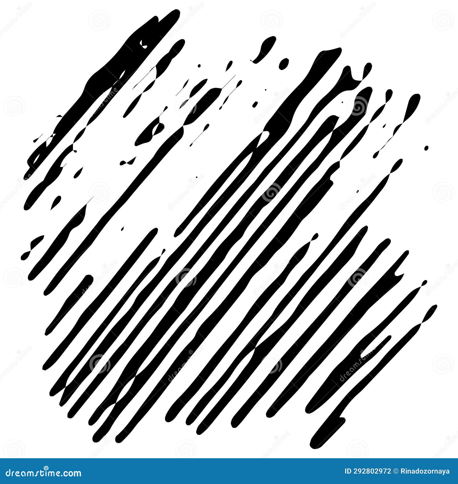 Grunge Hand Drawn Paint Stroke. Brush Scribble Vector Illustration ...