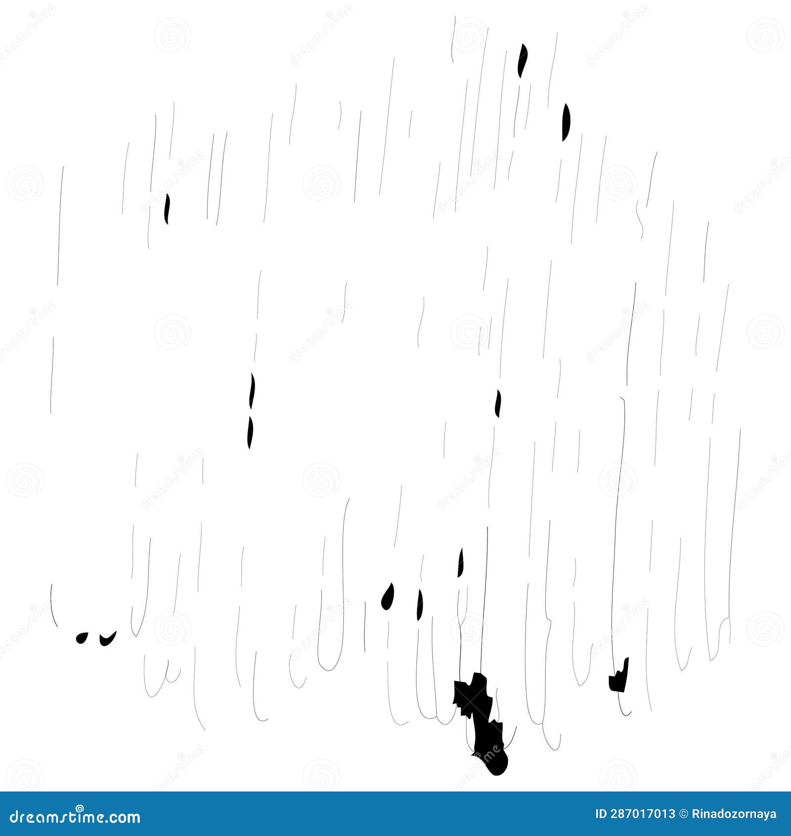 Grunge Hand Drawn Paint Stroke. Brush Scribble Vector Illustration ...