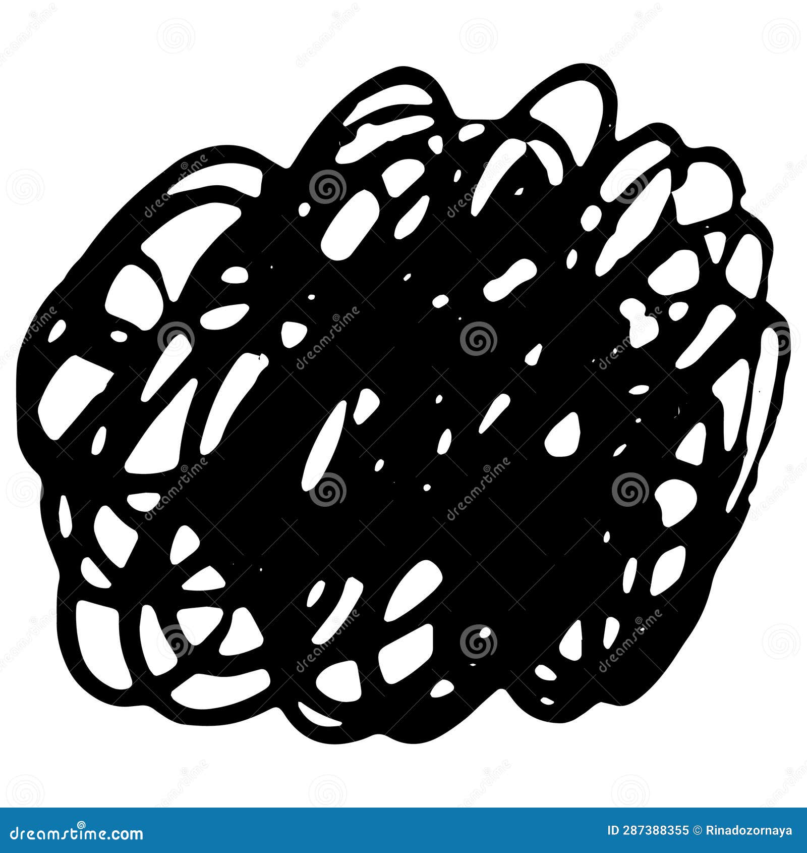 Grunge Hand Drawn Paint Stroke. Brush Scribble Vector Illustration ...