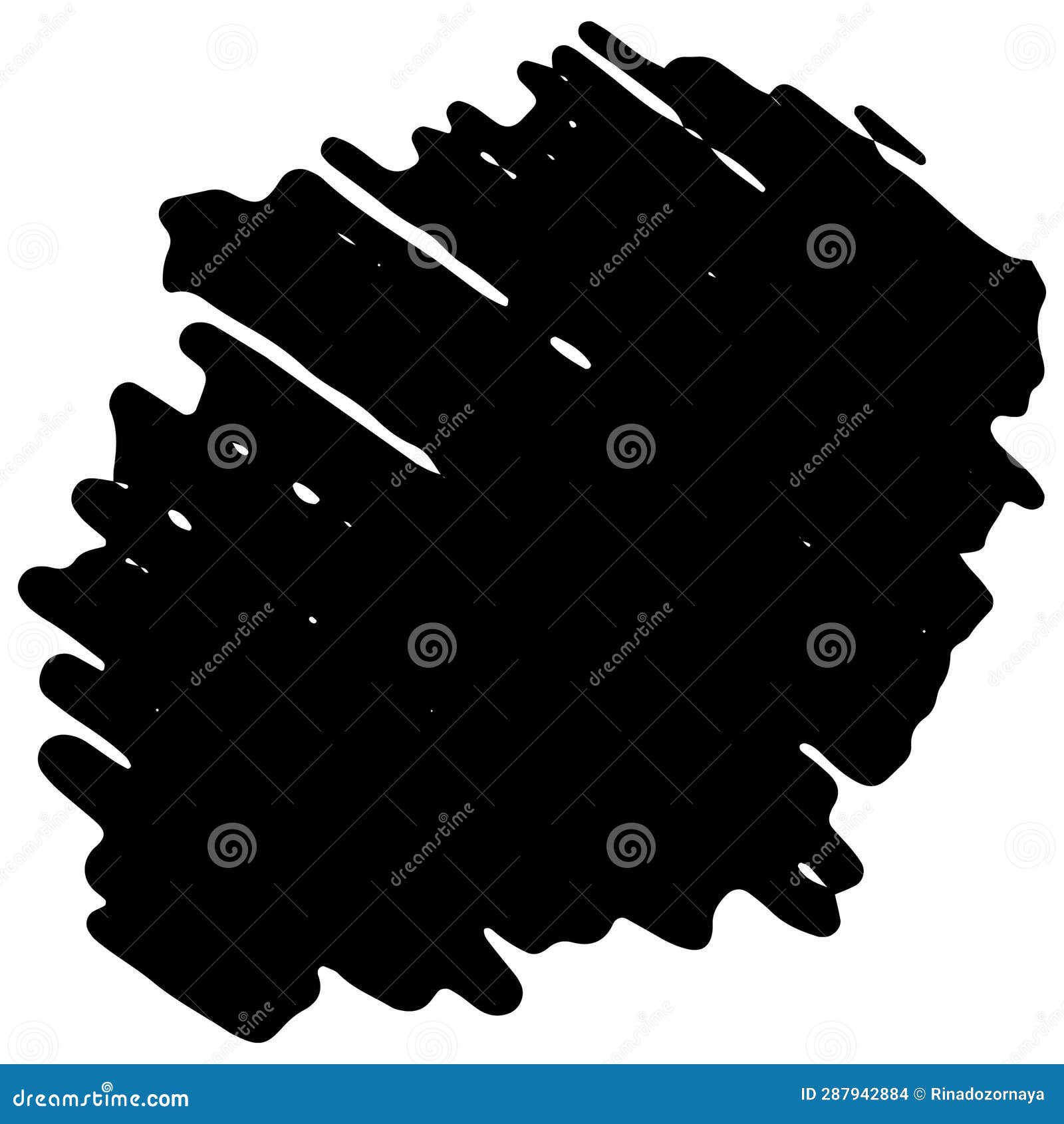 Grunge Hand Drawn Paint Stroke. Brush Scribble Vector Illustration ...