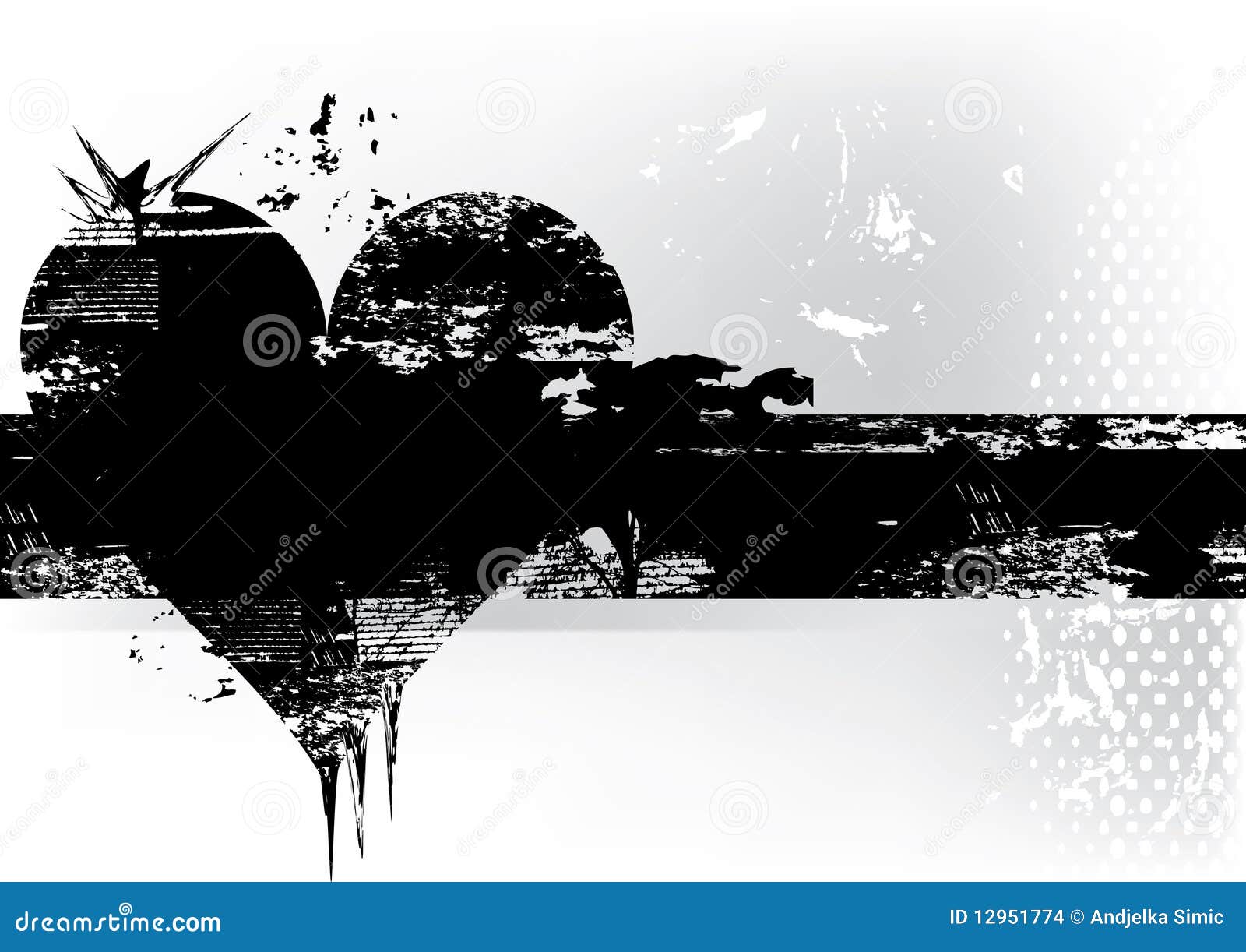 Grunge heart stock vector. Illustration of grunge, style - 12951774