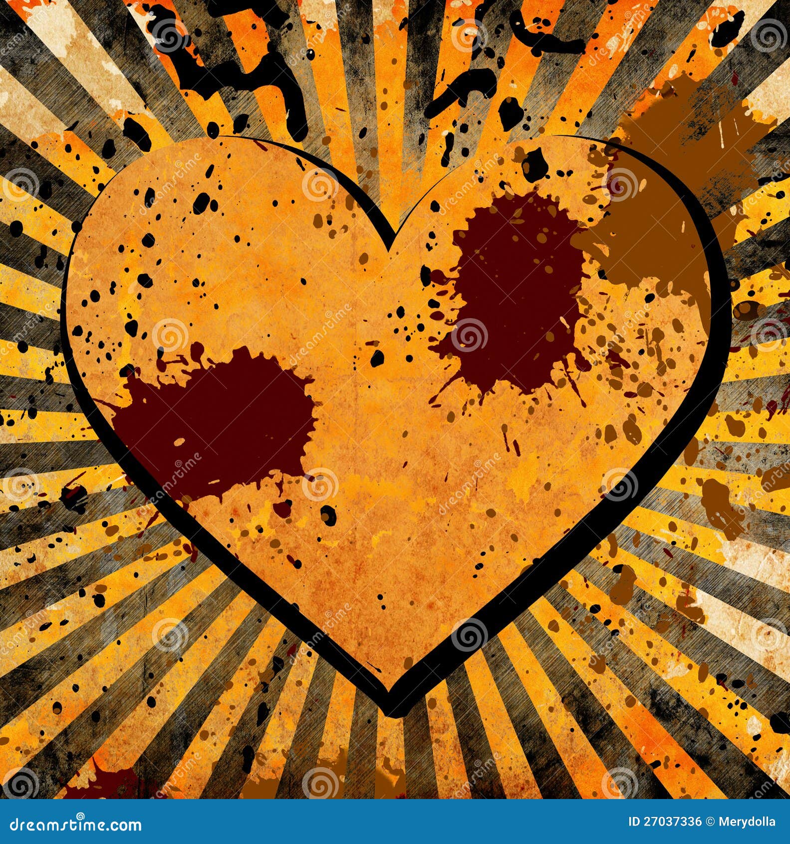 Grunge heart stock illustration. Illustration of poster - 27037336