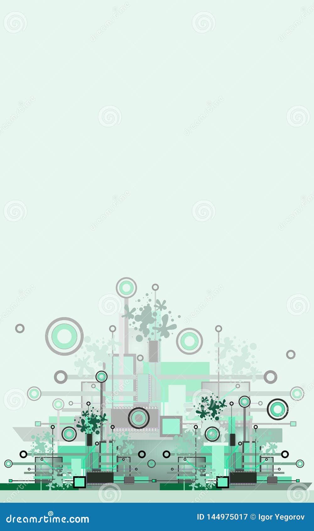 Grunge and Hi-tech Vector Background. Stock Vector - Illustration of ...