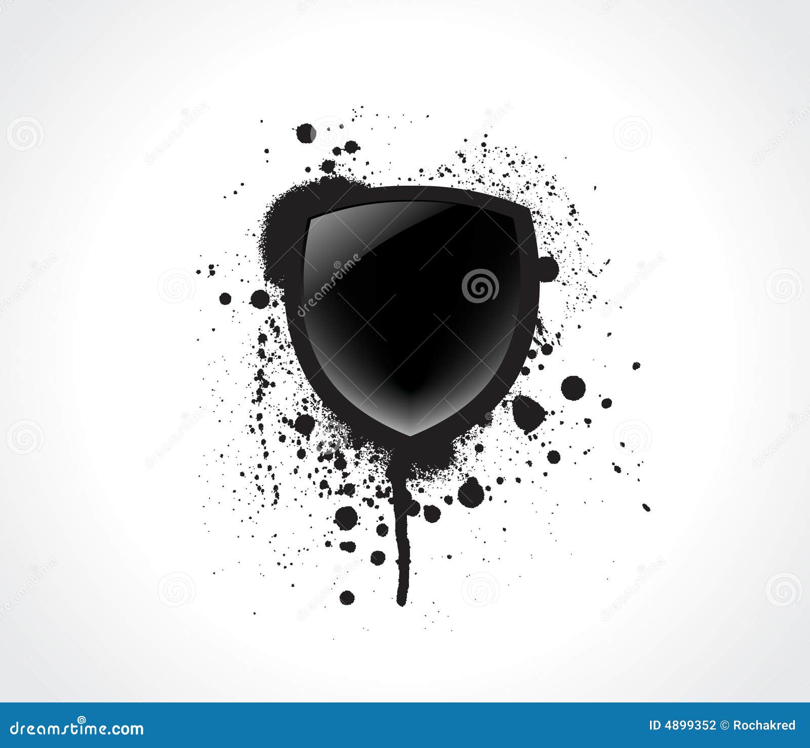 Grunge & Hi-tech Vector Shield. Stock Vector - Illustration of drop ...