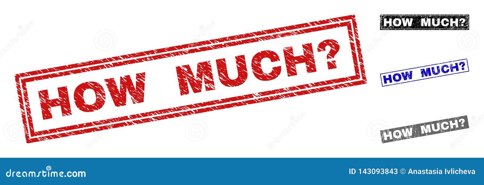 Grunge HOW MUCH Question Scratched Rectangle Watermarks Stock Vector ...