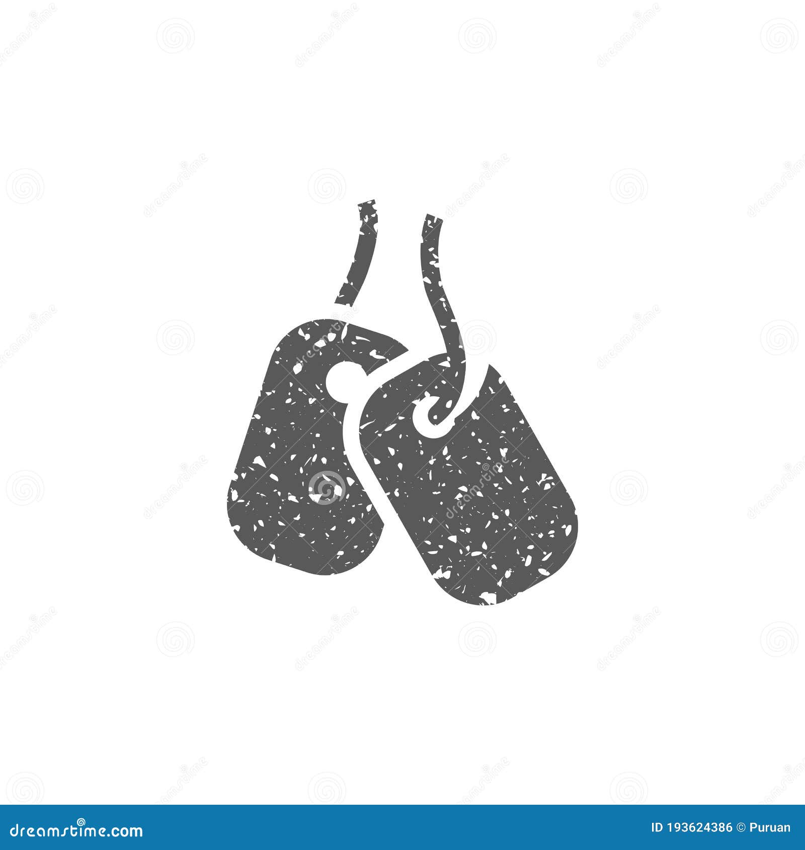 Grunge icon - Dog tags stock vector. Illustration of vintage - 193624386