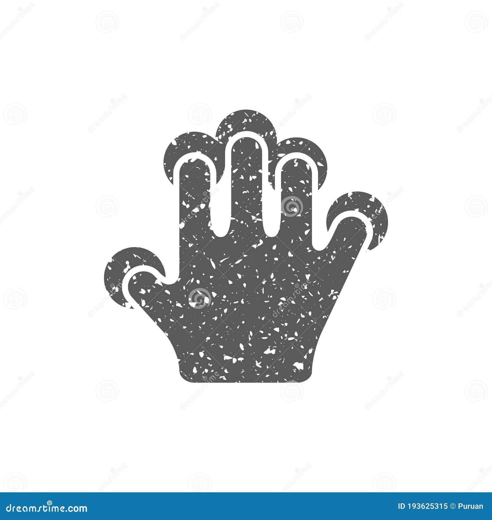 Grunge icon - Gesture stock vector. Illustration of pressing - 193625315