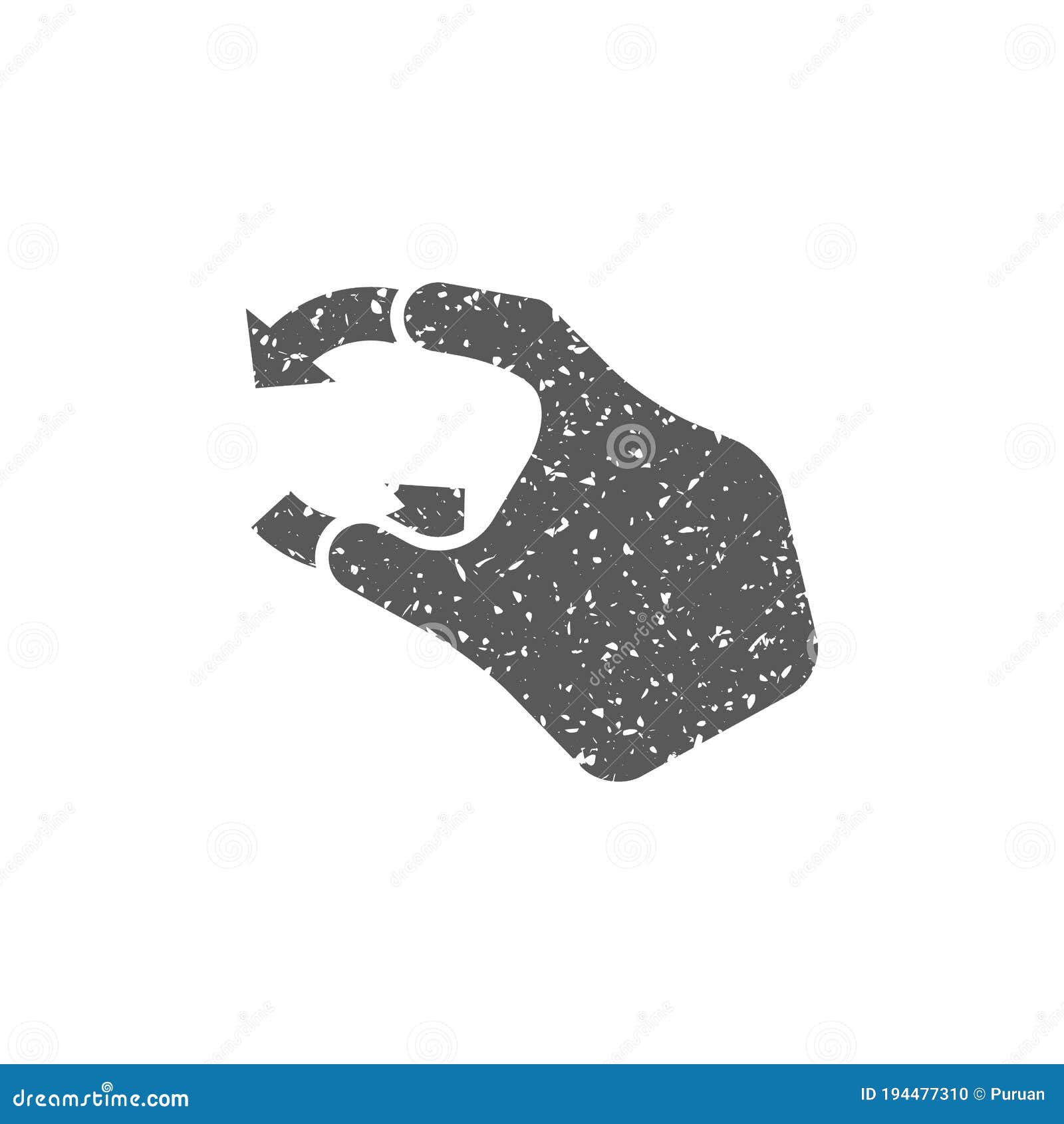 Grunge icon - Gesture stock vector. Illustration of computer - 194477310