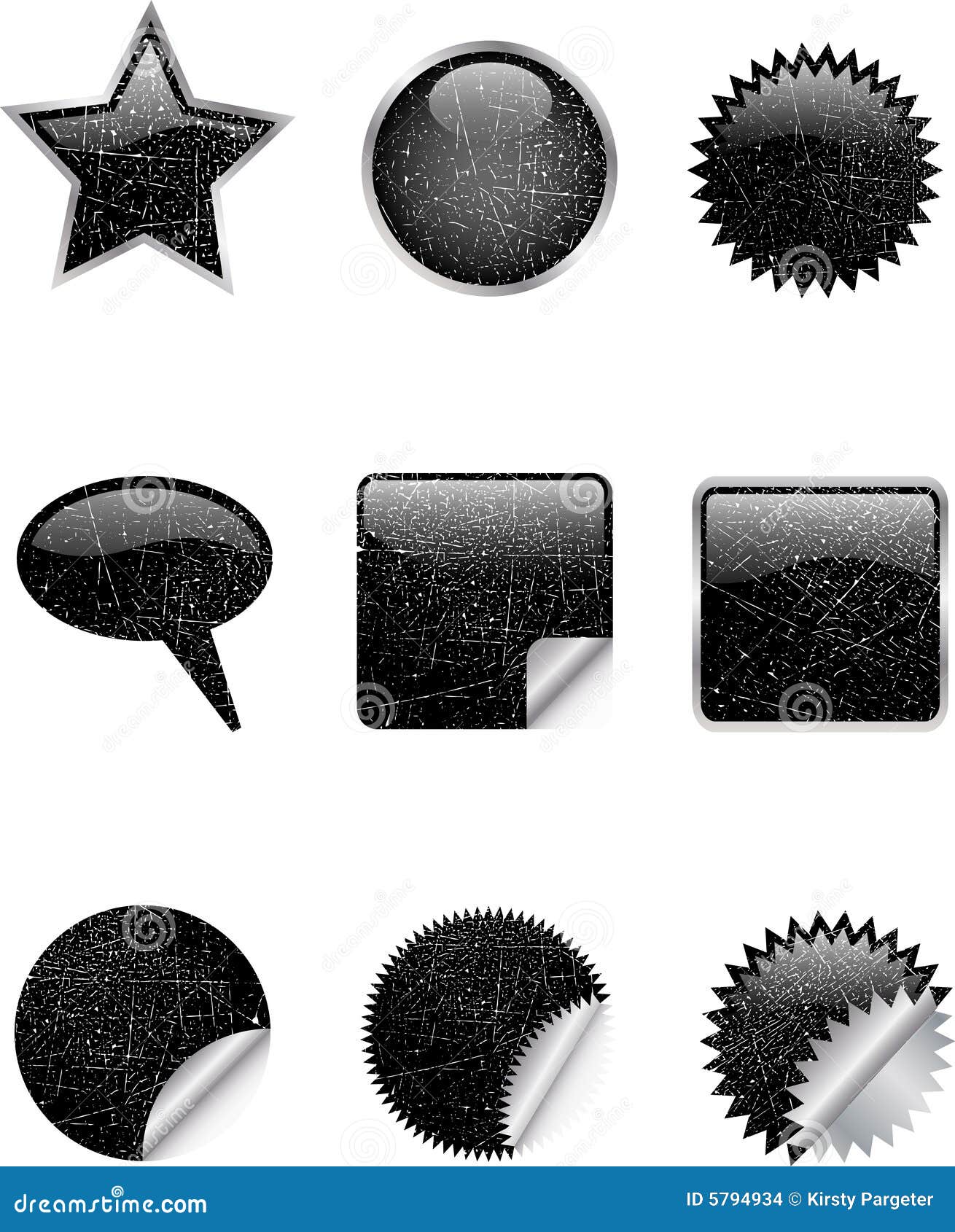 Grunge icons stock vector. Illustration of circle, retro - 5794934