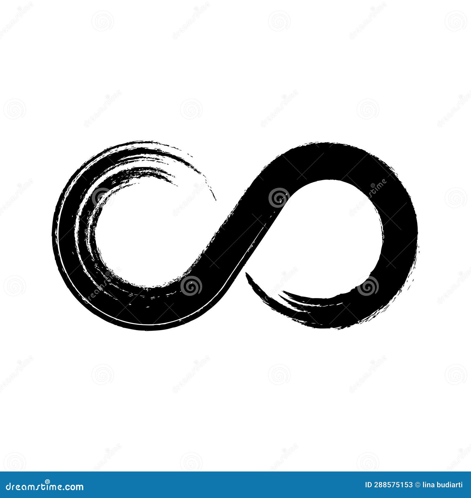 Grunge Infinity Symbol. Hand Painted With Black Paint. Grunge Brush ...