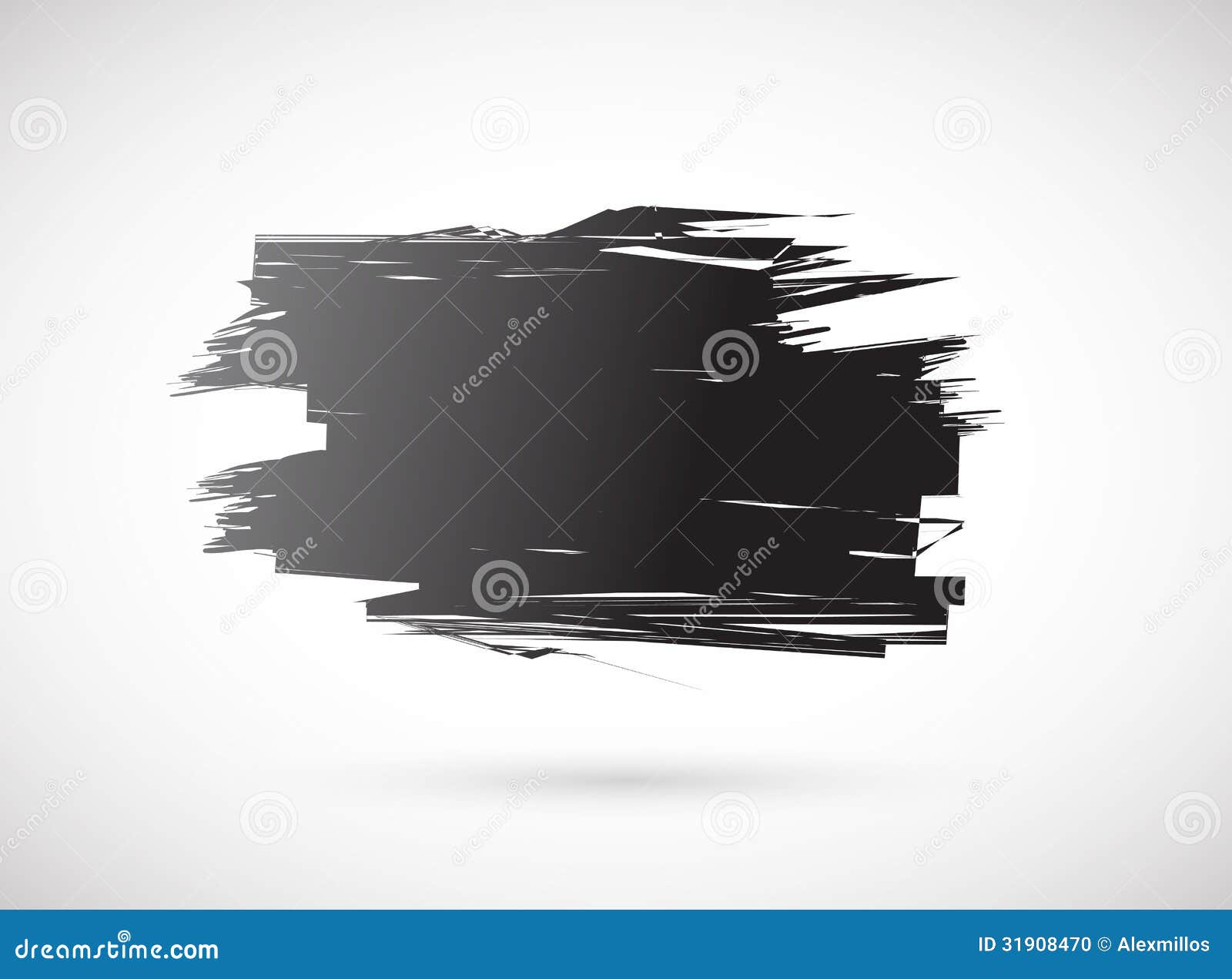 Grunge Ink Banner for Copy Space Stock Illustration - Illustration of ...
