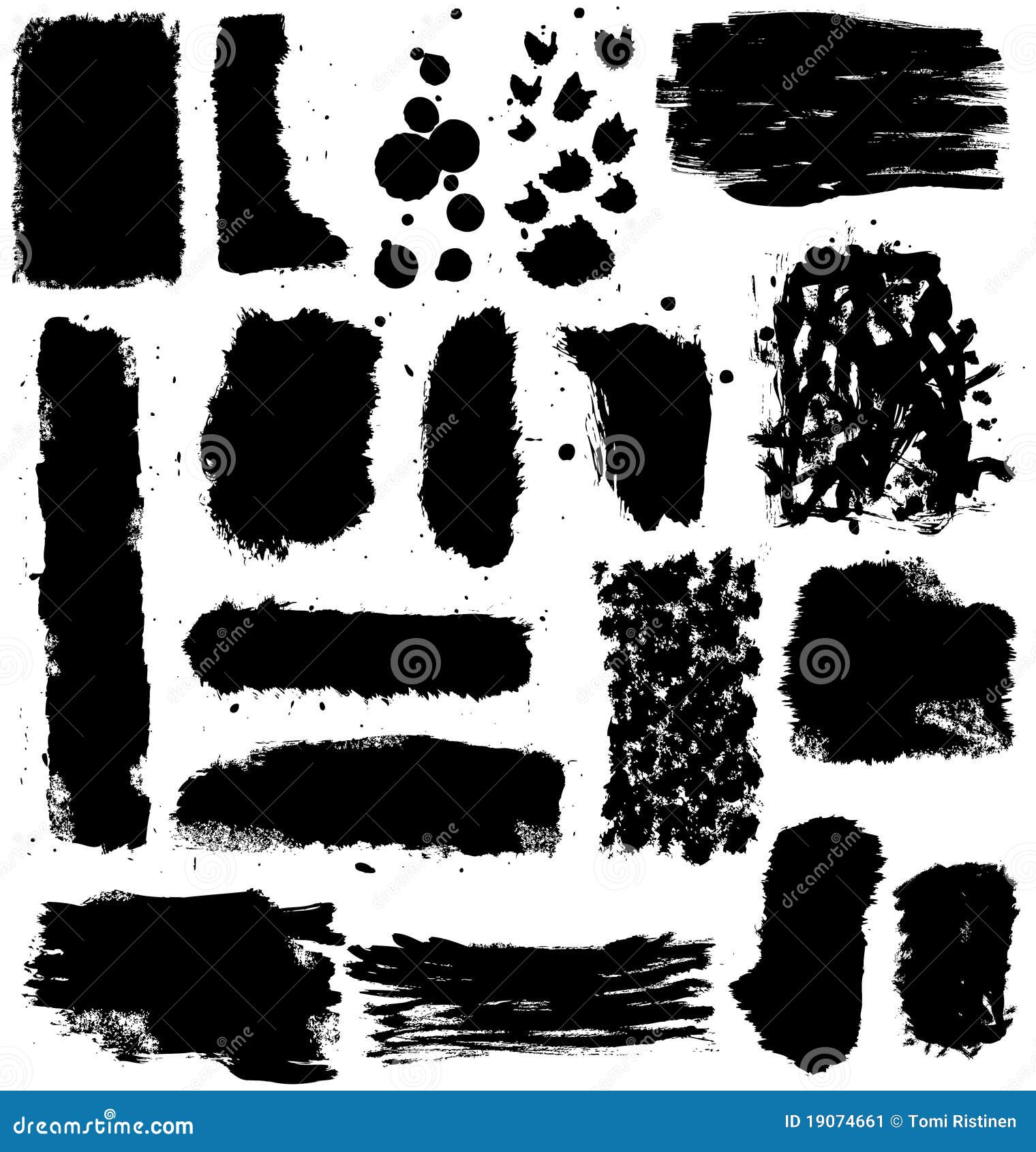 Grunge Ink Design Elements stock vector. Illustration of rough - 19074661