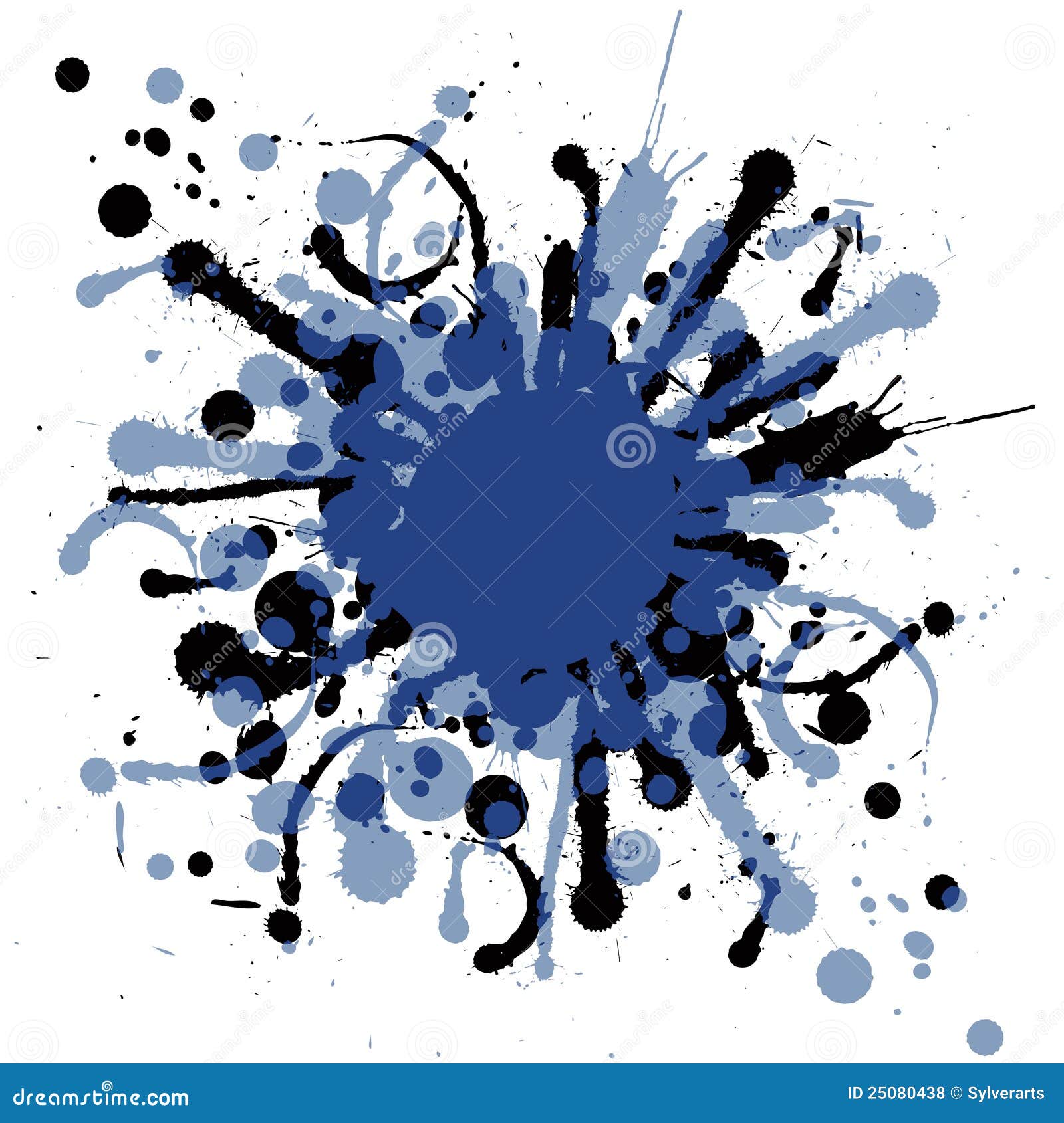 Grunge ink splat. stock vector. Illustration of element - 25080438