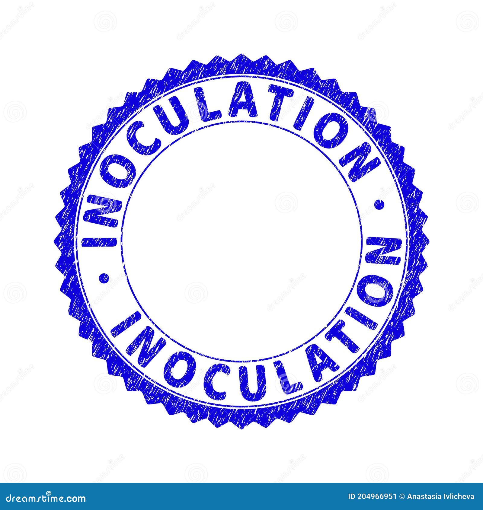 Grunge INOCULATION Scratched Round Rosette Watermark Stock Vector ...