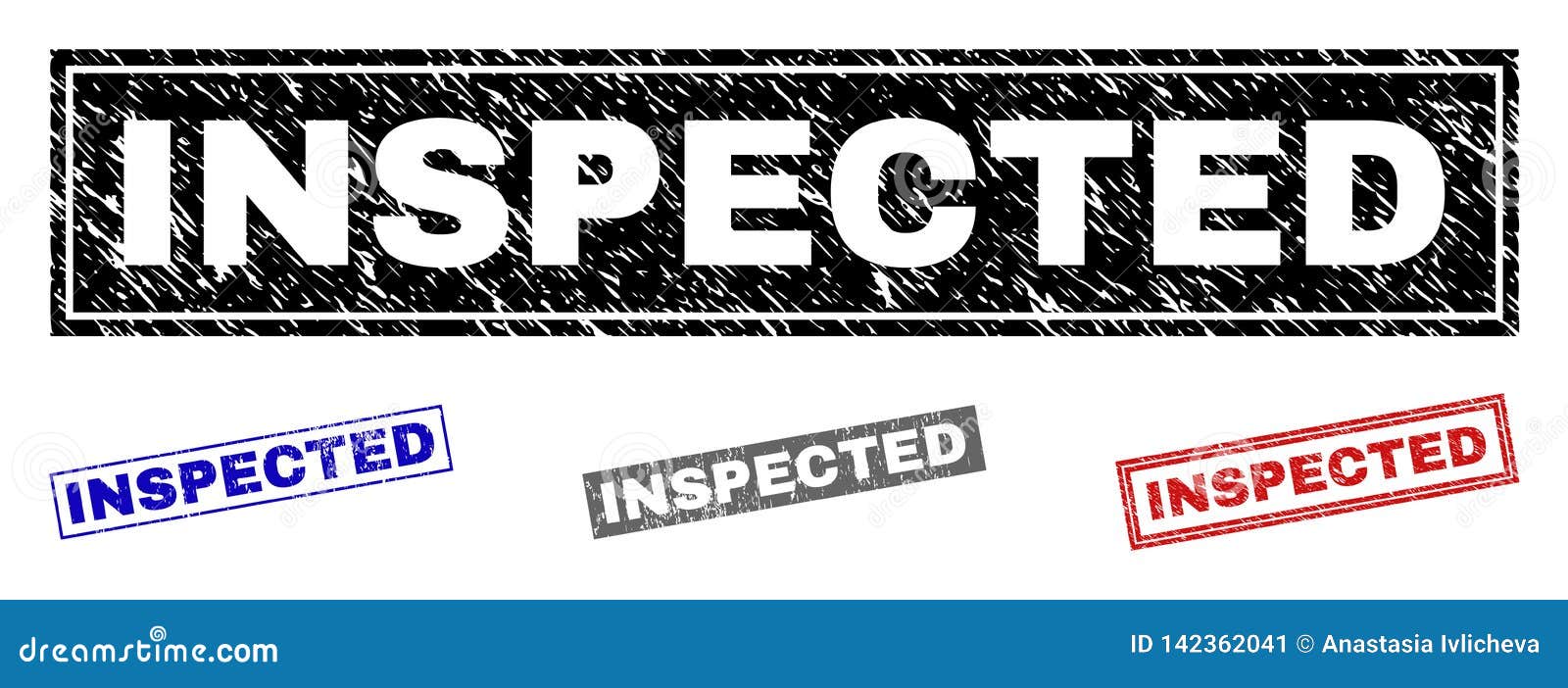 Inspected Tested Passed Failed Stamps Cartoon Vector | CartoonDealer ...