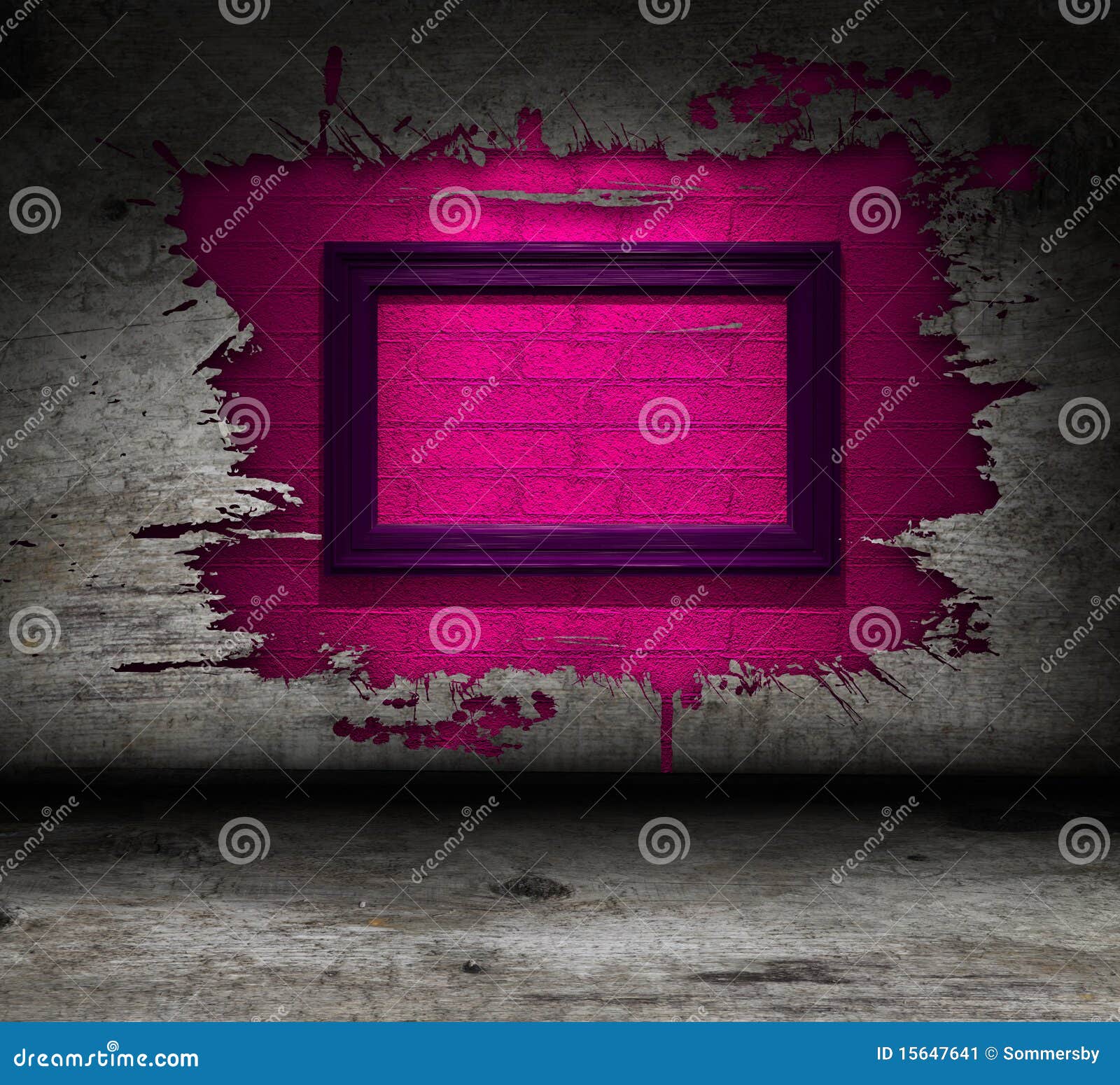 Grunge Interior with Splash Hole Stock Illustration - Illustration of ...