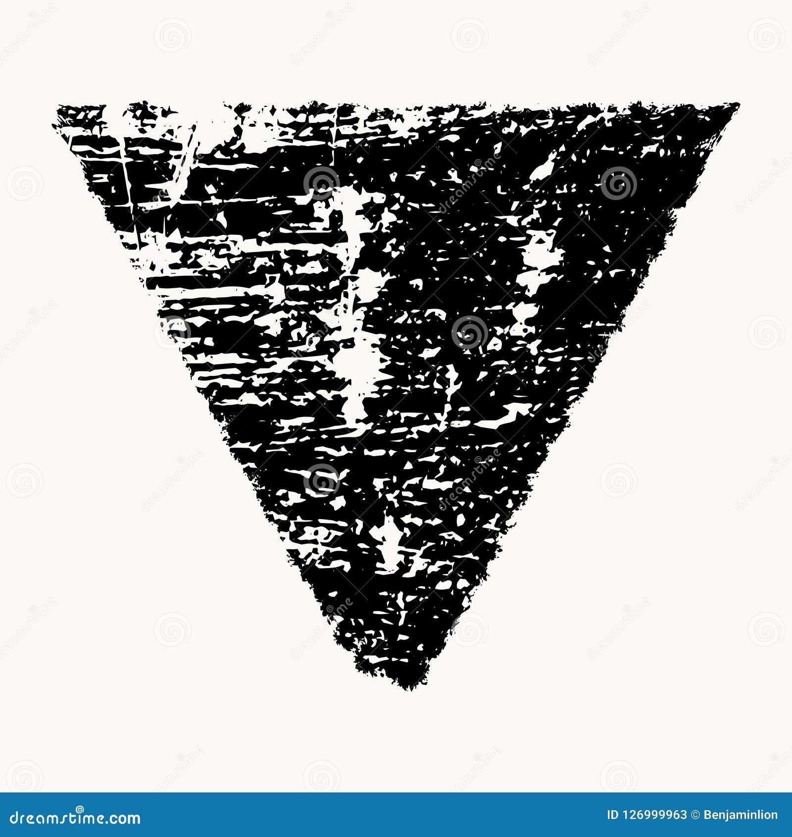 Grunge Isolated Triangle stock vector. Illustration of business - 126999963