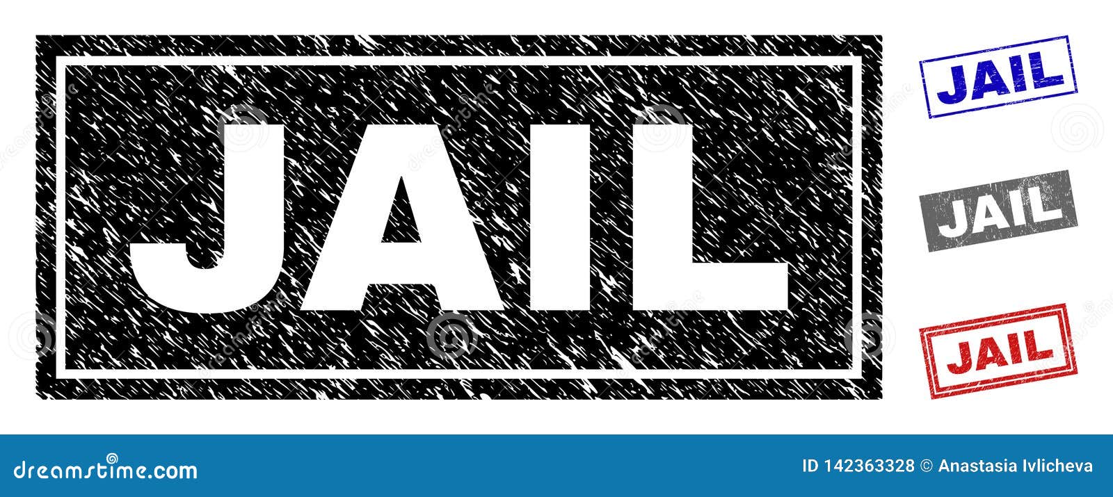 Grunge JAIL Textured Rectangle Stamp Seals Stock Vector - Illustration ...