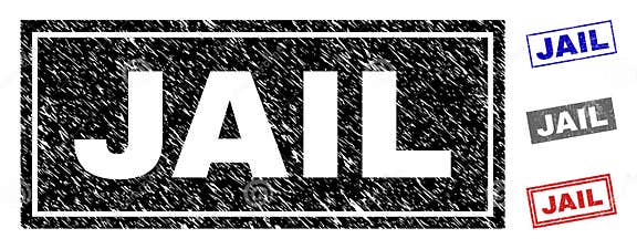 Grunge JAIL Textured Rectangle Stamp Seals Stock Vector - Illustration ...