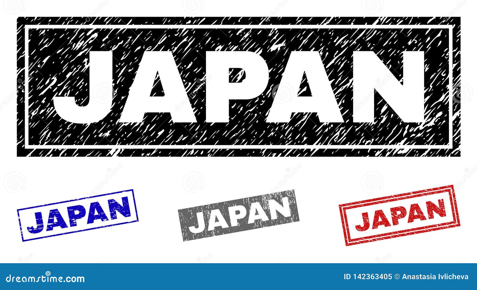 Grunge JAPAN, NAGASAKI Scratched Round Stamp Seals Cartoon Vector ...