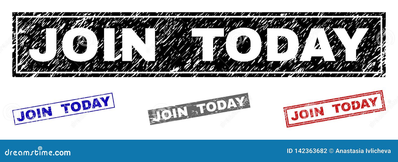 Grunge JOIN TODAY Textured Rectangle Stamps Stock Vector - Illustration ...