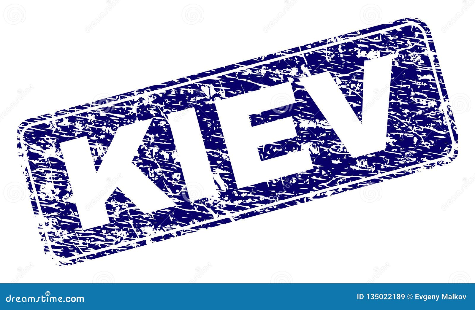 Grunge KIEV Framed Rounded Rectangle Stamp Stock Vector - Illustration ...