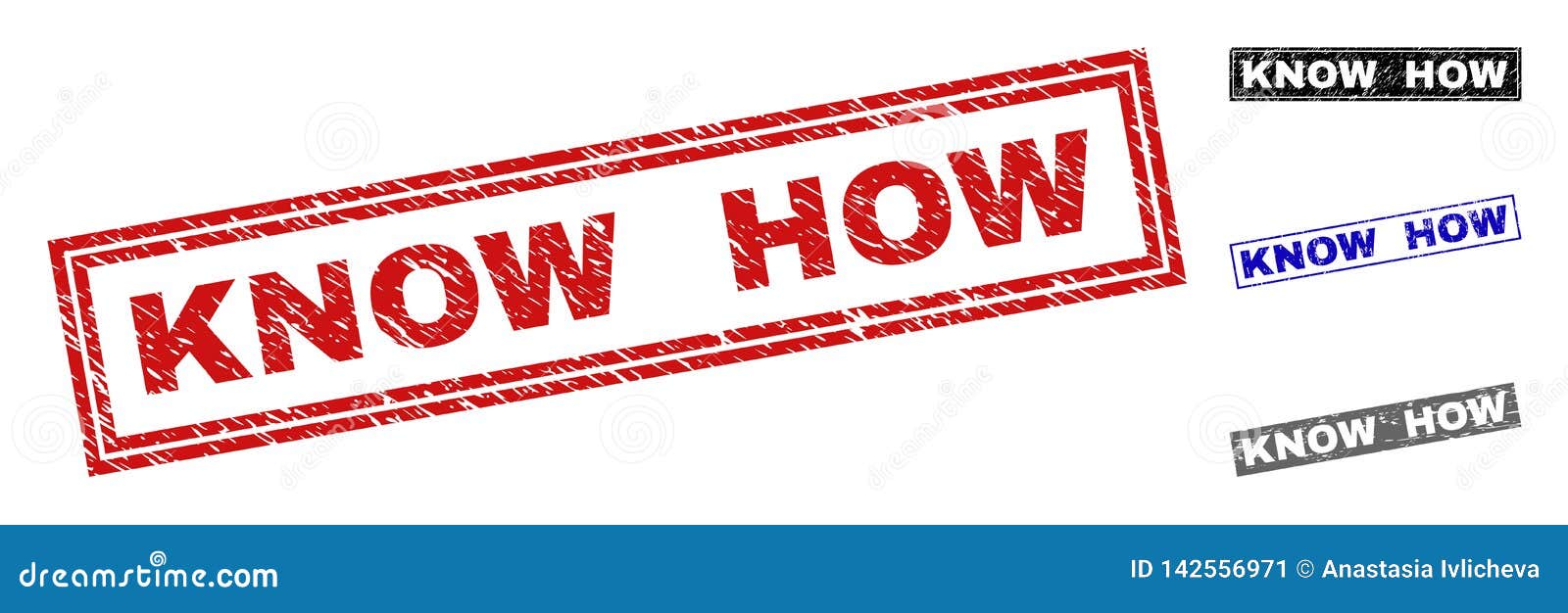 Grunge KNOW HOW Textured Rectangle Watermarks Stock Vector ...