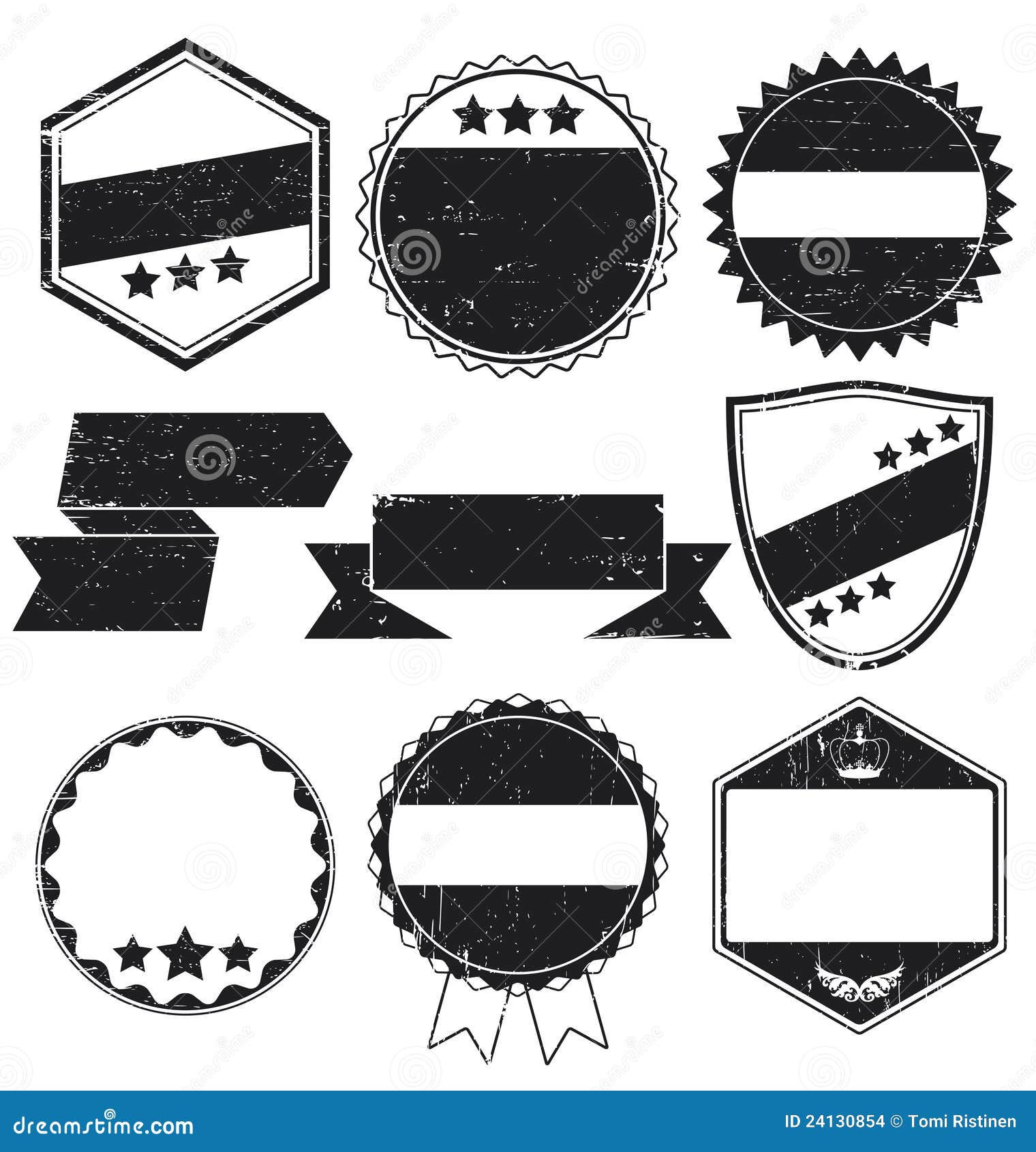 Grunge labels and stamps stock vector. Illustration of empty - 24130854