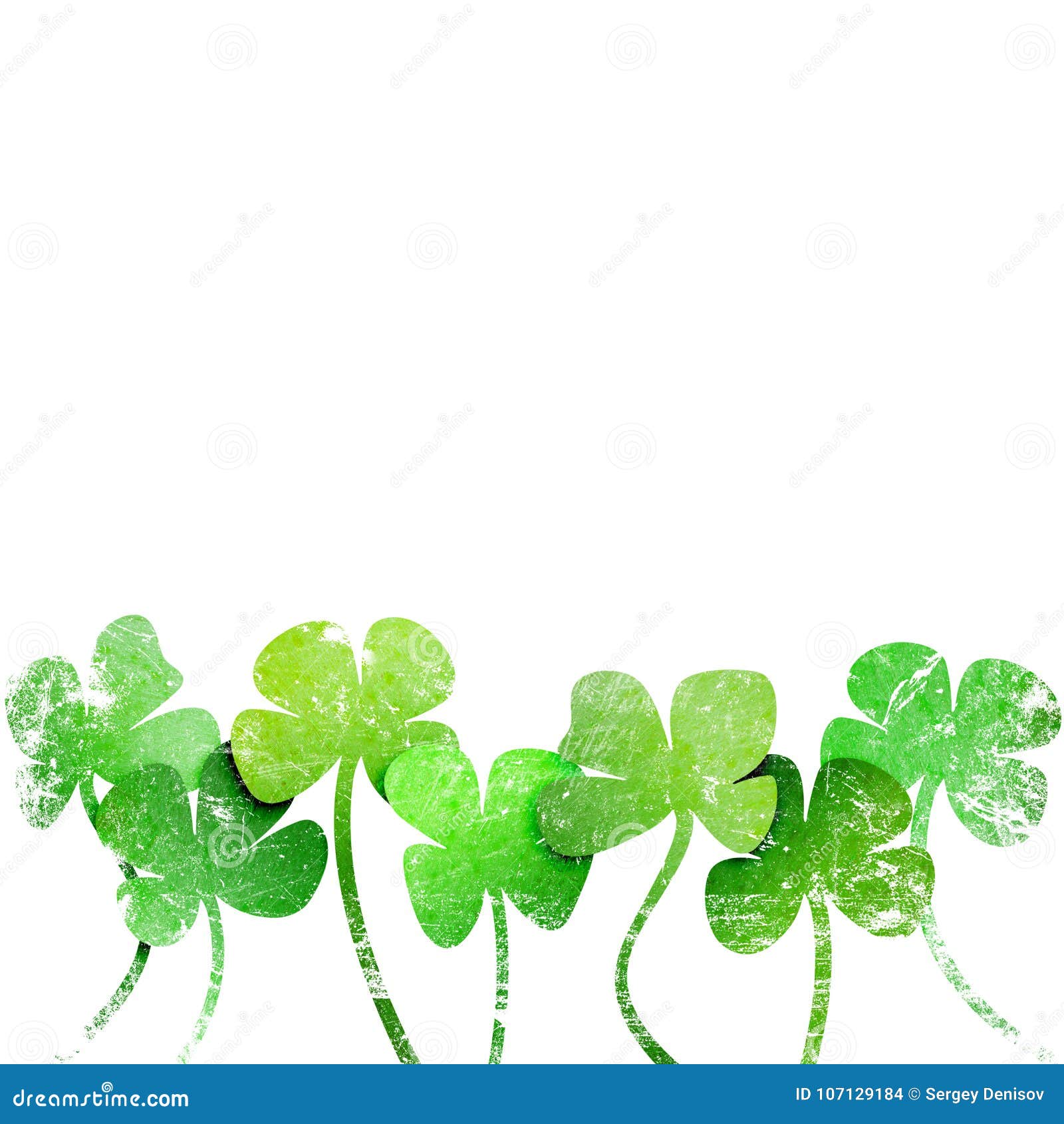 Grunge leaf clover stock illustration. Illustration of season - 107129184