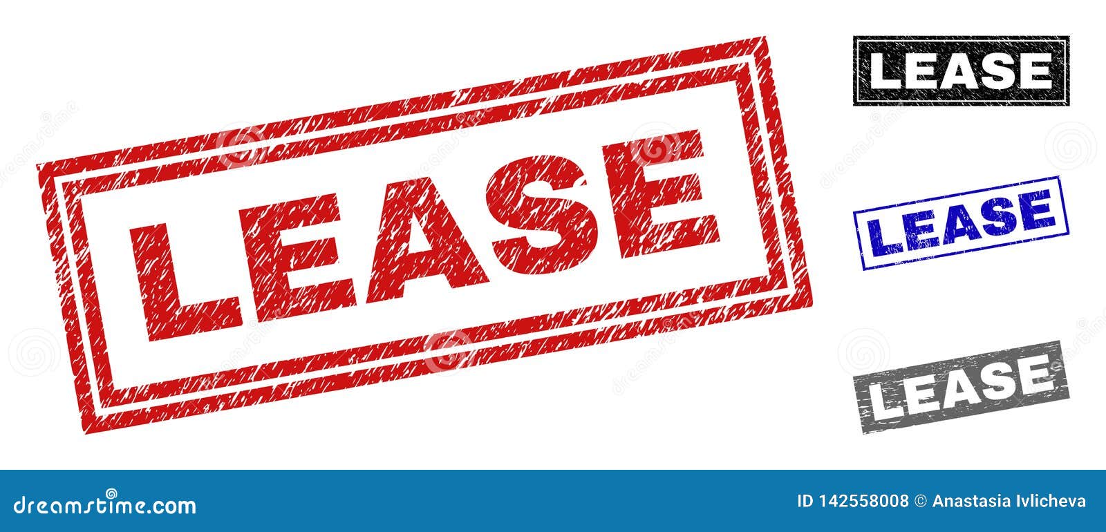 Grunge LEASE Textured Rectangle Stamps Stock Vector - Illustration of ...
