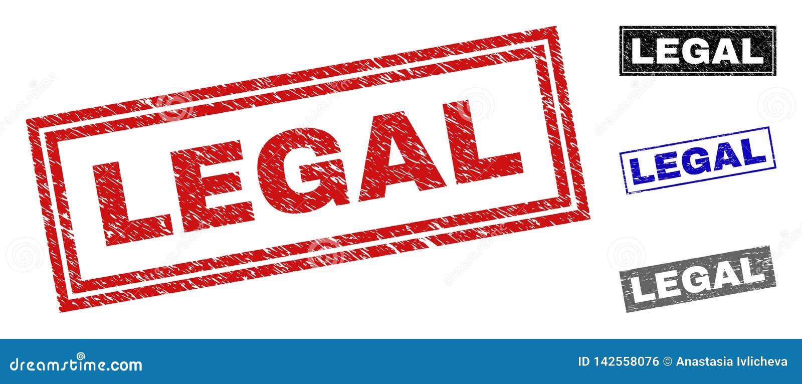 Grunge LEGAL RECEIPT Textured Rectangle Stamps Vector Illustration ...