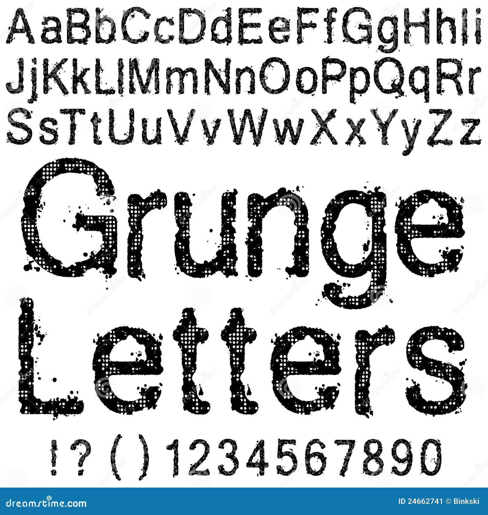 Grunge Letters stock vector. Illustration of font, typeface - 24662741
