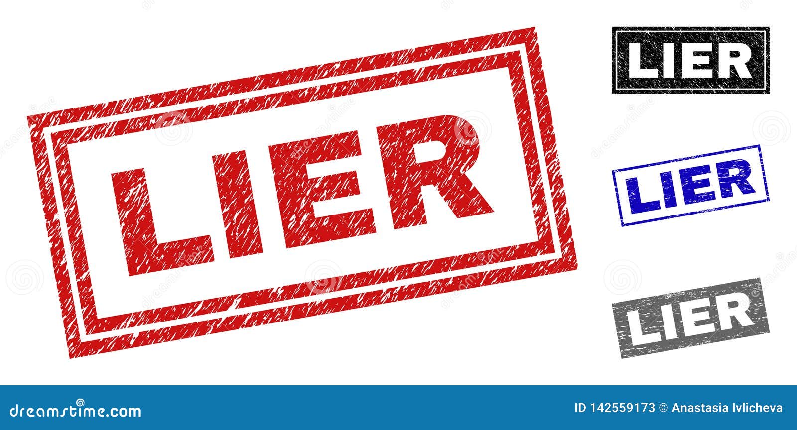 Grunge LIER Scratched Rectangle Watermarks Stock Vector - Illustration ...