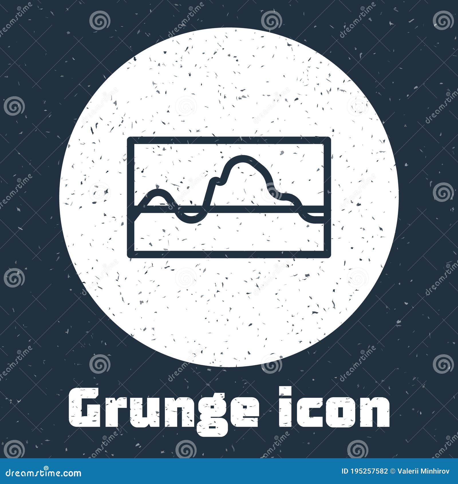 Grunge Line Music Wave Equalizer Icon Isolated on Grey Background ...