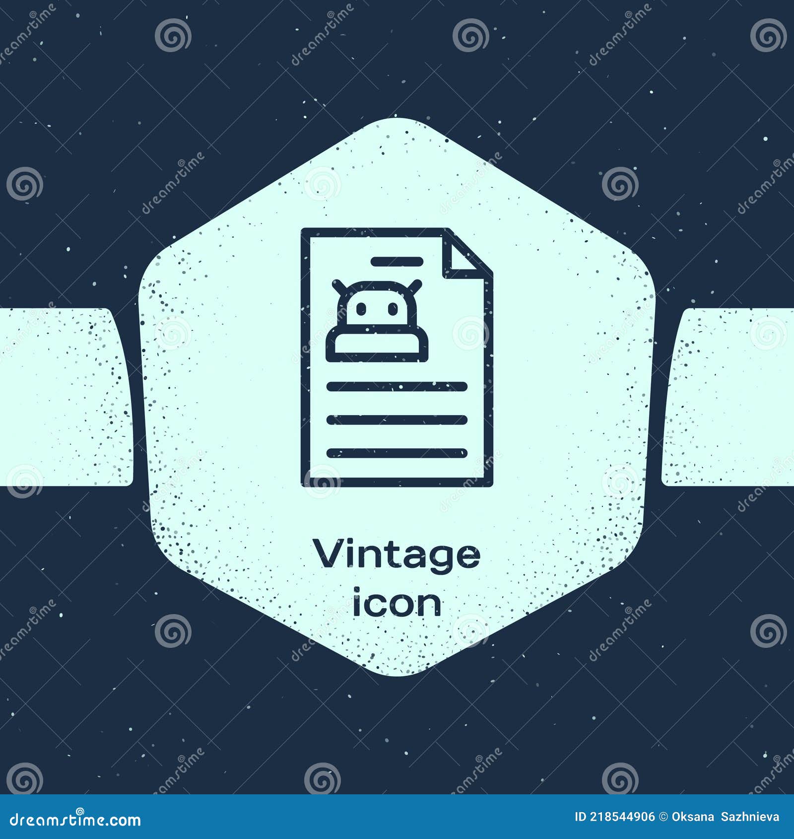 Grunge Line Technical Specification Icon Isolated on Blue Background ...
