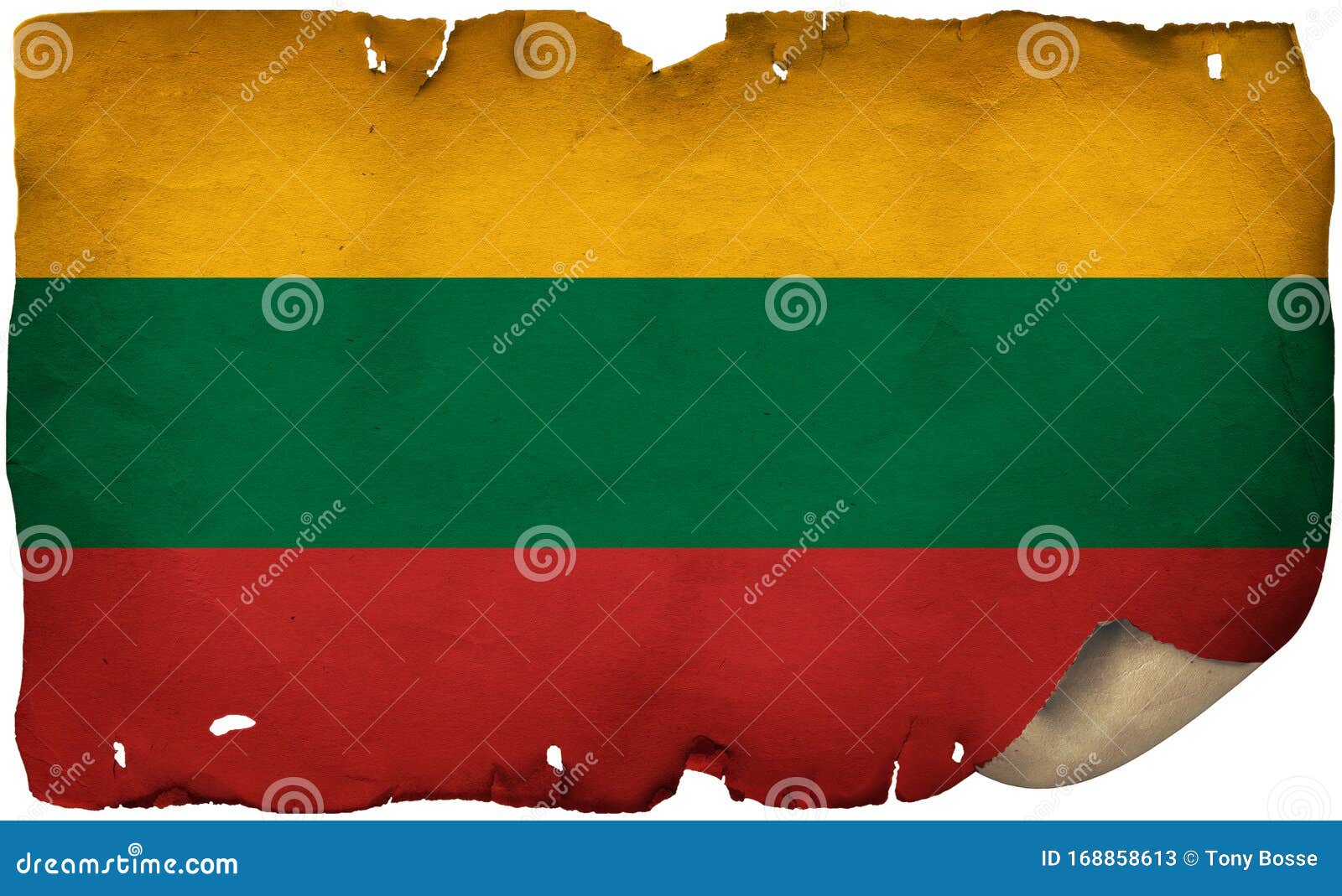 Lithuania Flag on Old Paper Stock Image - Image of insignia, backdrop ...