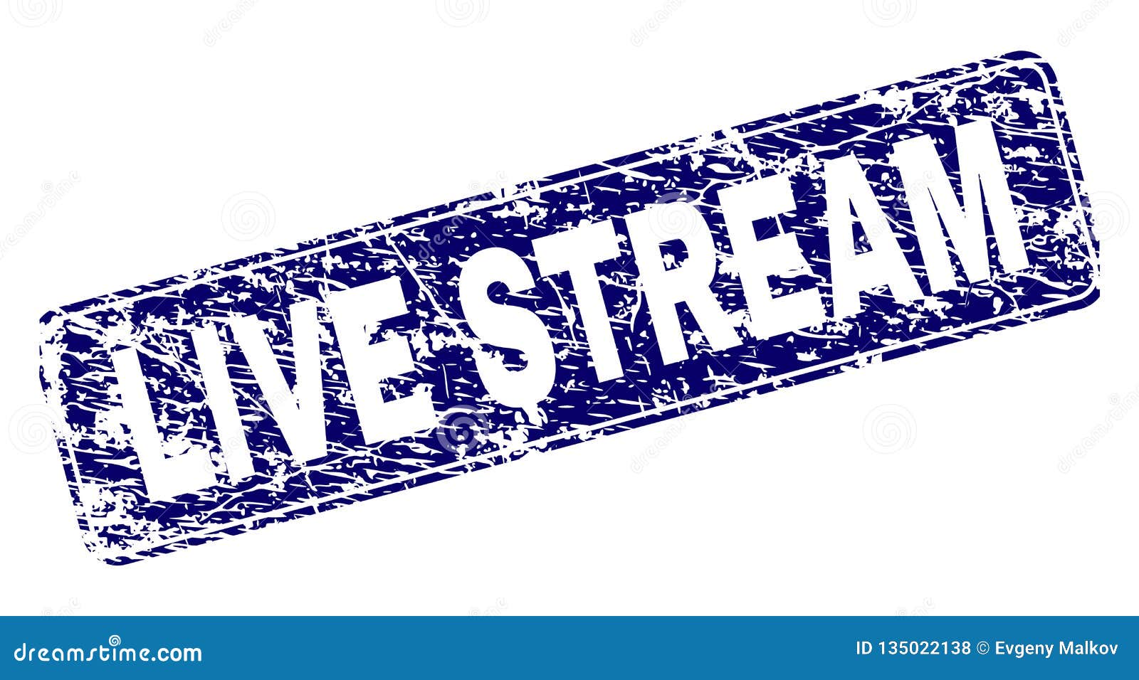 Grunge LIVE STREAM Framed Rounded Rectangle Stamp Stock Vector ...