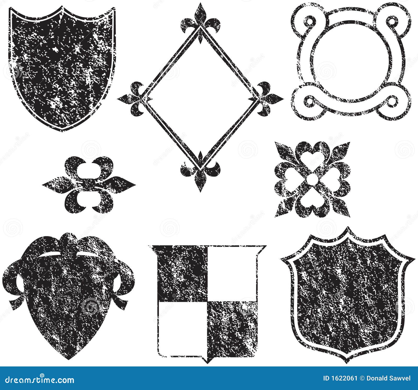 Grunge Logo Elements stock vector. Illustration of grungy - 1622061