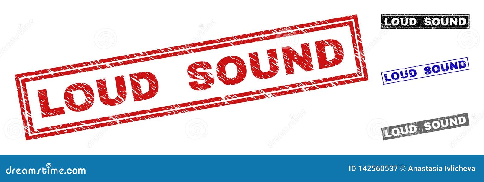 Grunge LOUD SOUND Textured Rectangle Watermarks Stock Vector ...