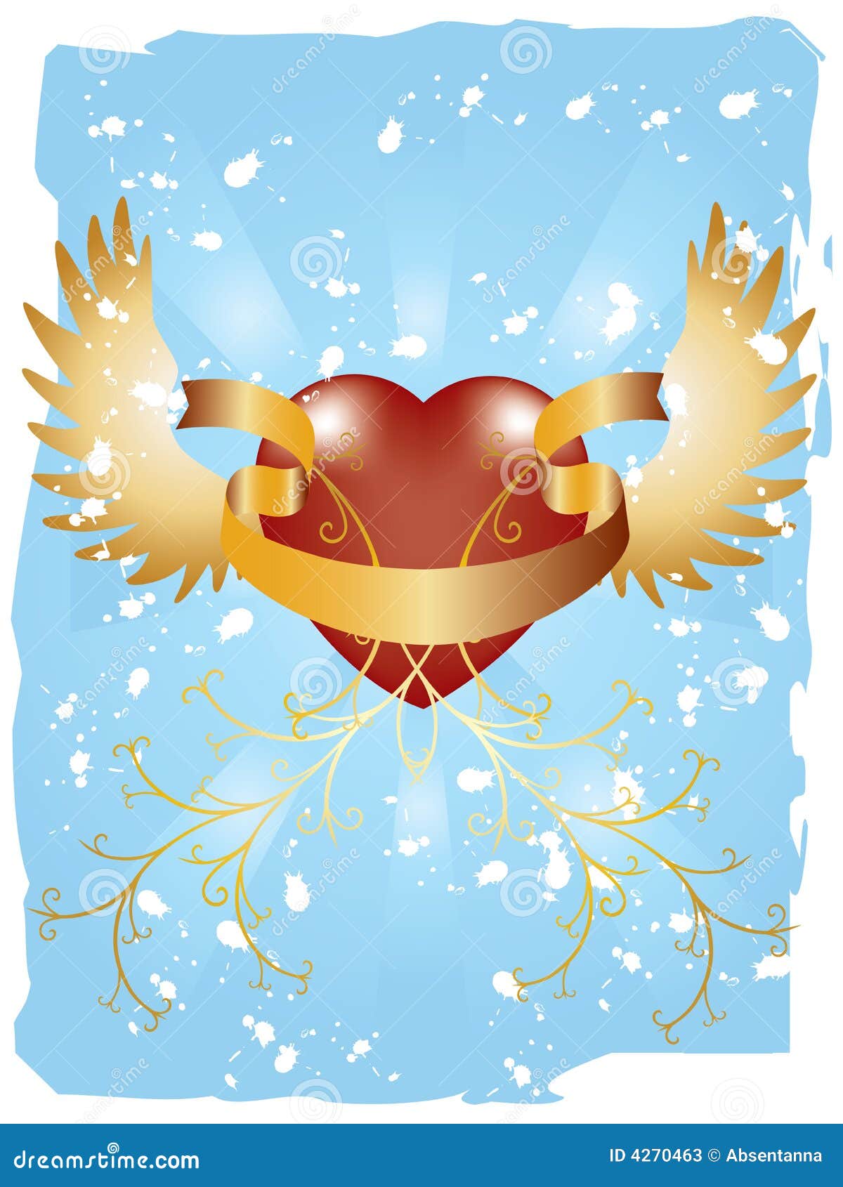 Grunge Love Pattern stock vector. Illustration of flower - 4270463