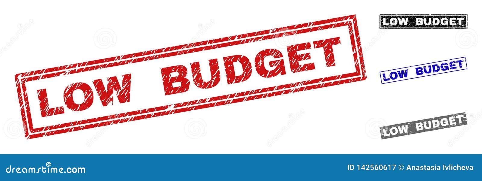 Grunge LOW BUDGET Textured Rectangle Watermarks Stock Vector ...