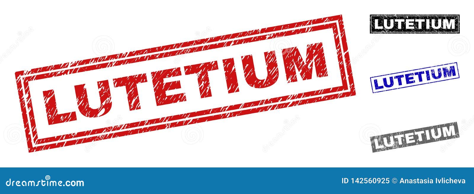 The Word LUTETIUM. It Is A Chemical Element. Colorful Vector Word ...