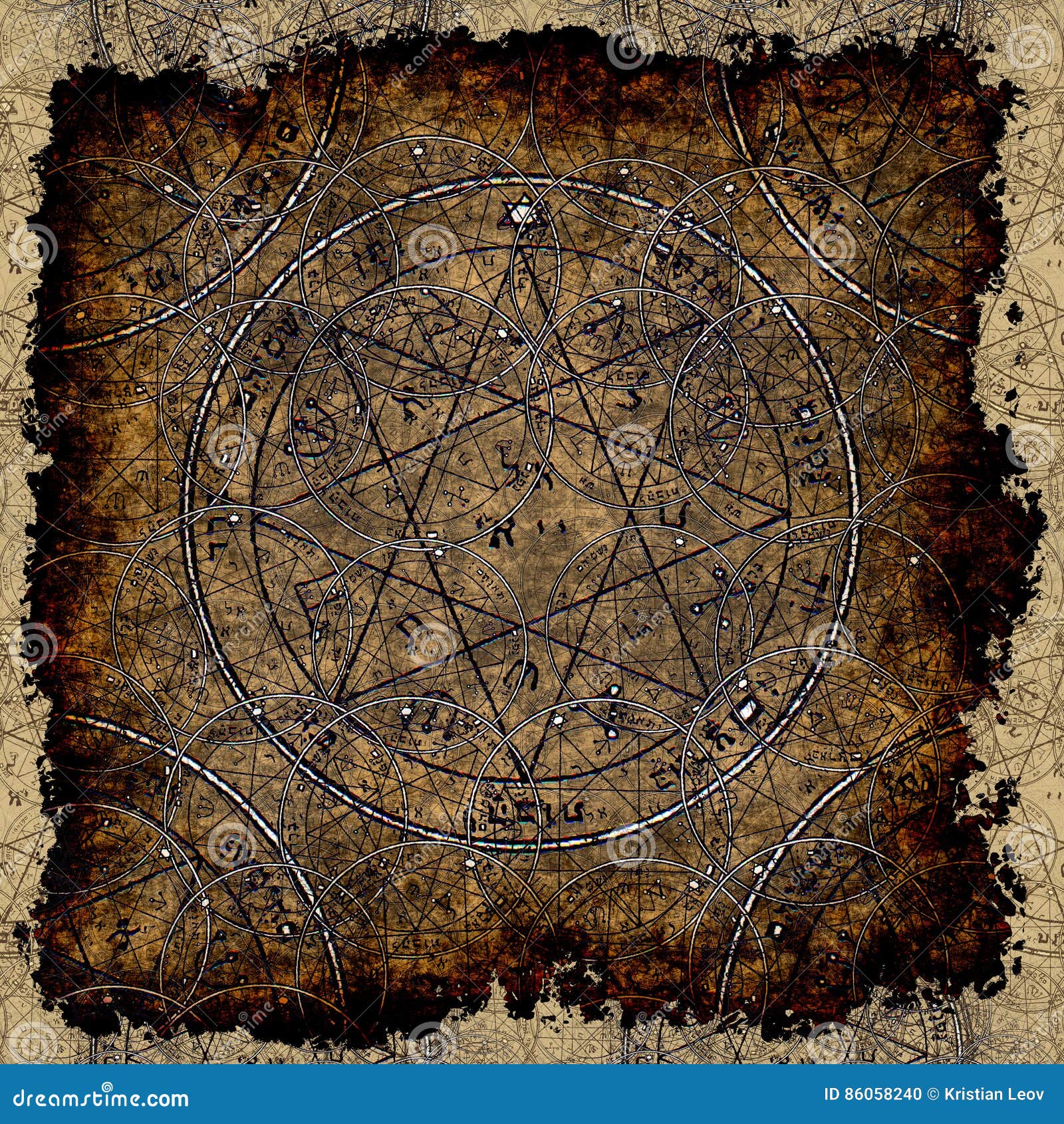 Magical Pentacle Symbol Old Paper Stock Photo | CartoonDealer.com #51424308