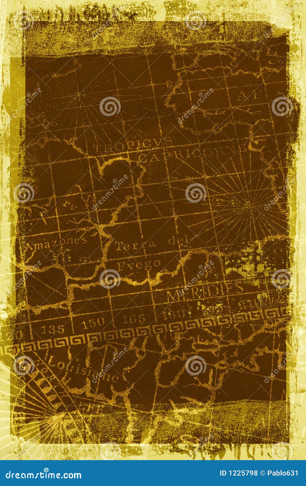 Grunge Map Background Texture Stock Photo - Image of edge, border: 1225798