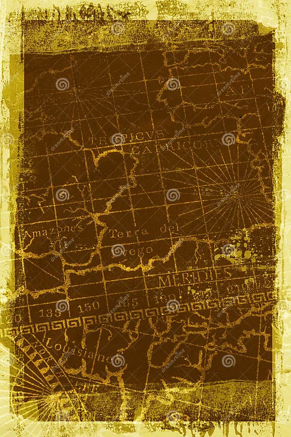 Grunge Map Background Texture Stock Photo - Image of edge, border: 1225798