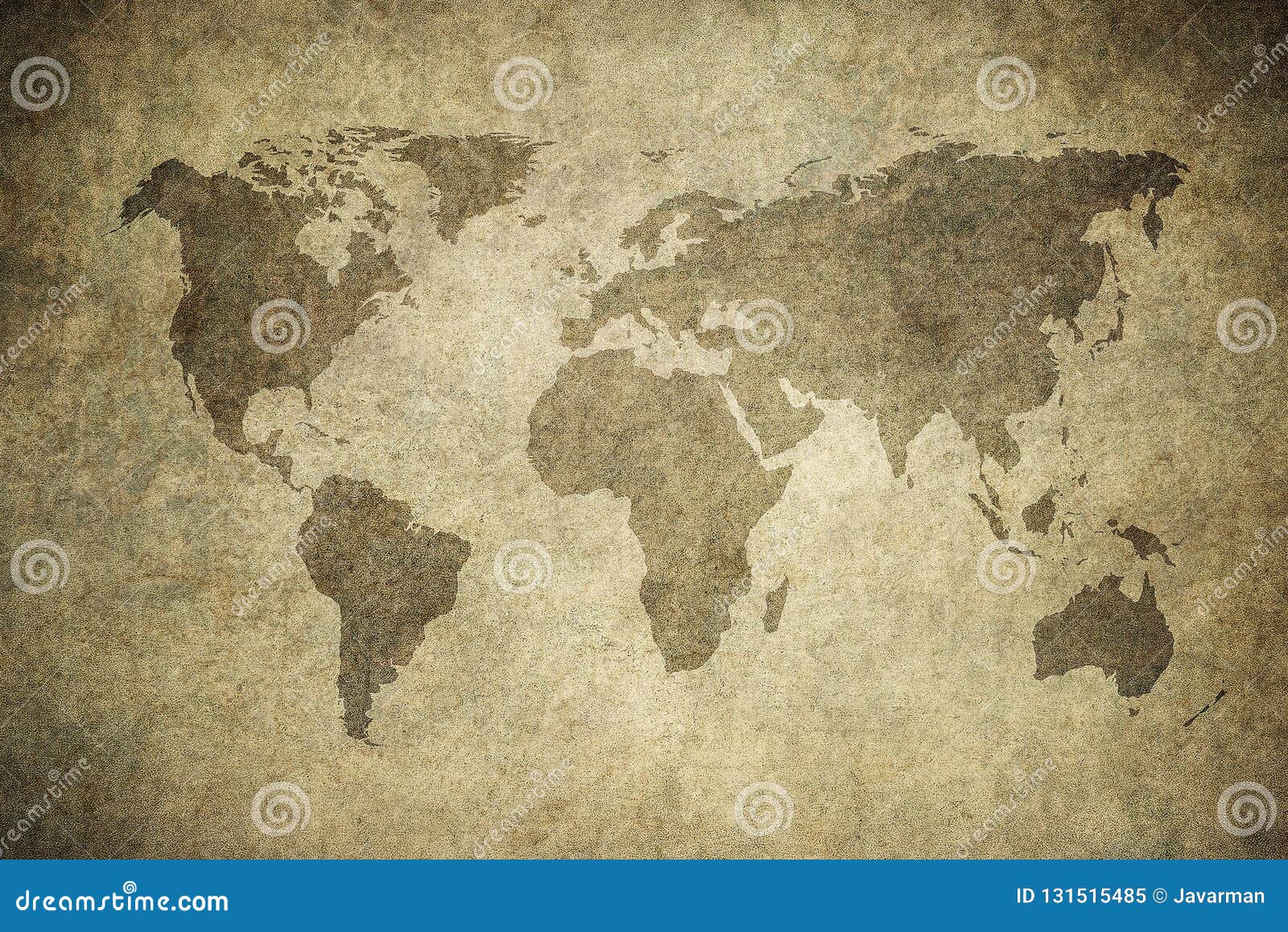 Grunge map of the world stock illustration. Illustration of global ...