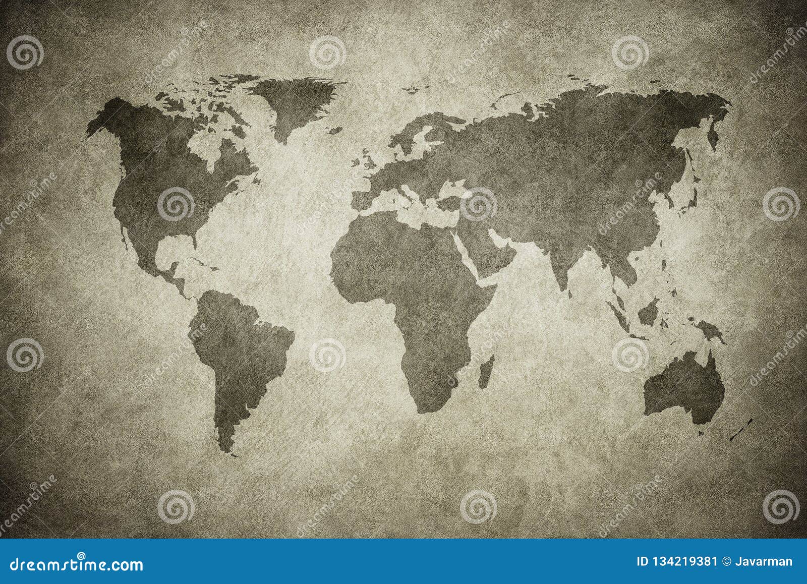 Grunge map of the world stock illustration. Illustration of geography ...